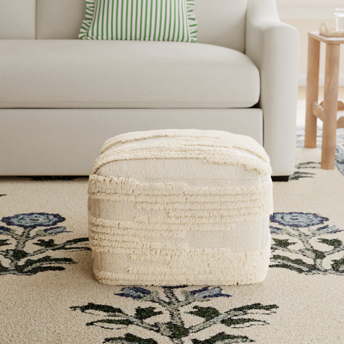 Birch Lane™ Jeanna 20" Wide Pouf Ottoman & Reviews | Wayfair